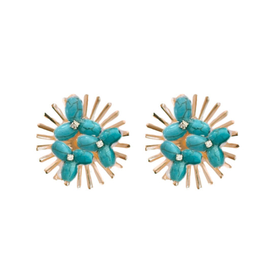 Turquoise Sunburst Studs – DETAILS